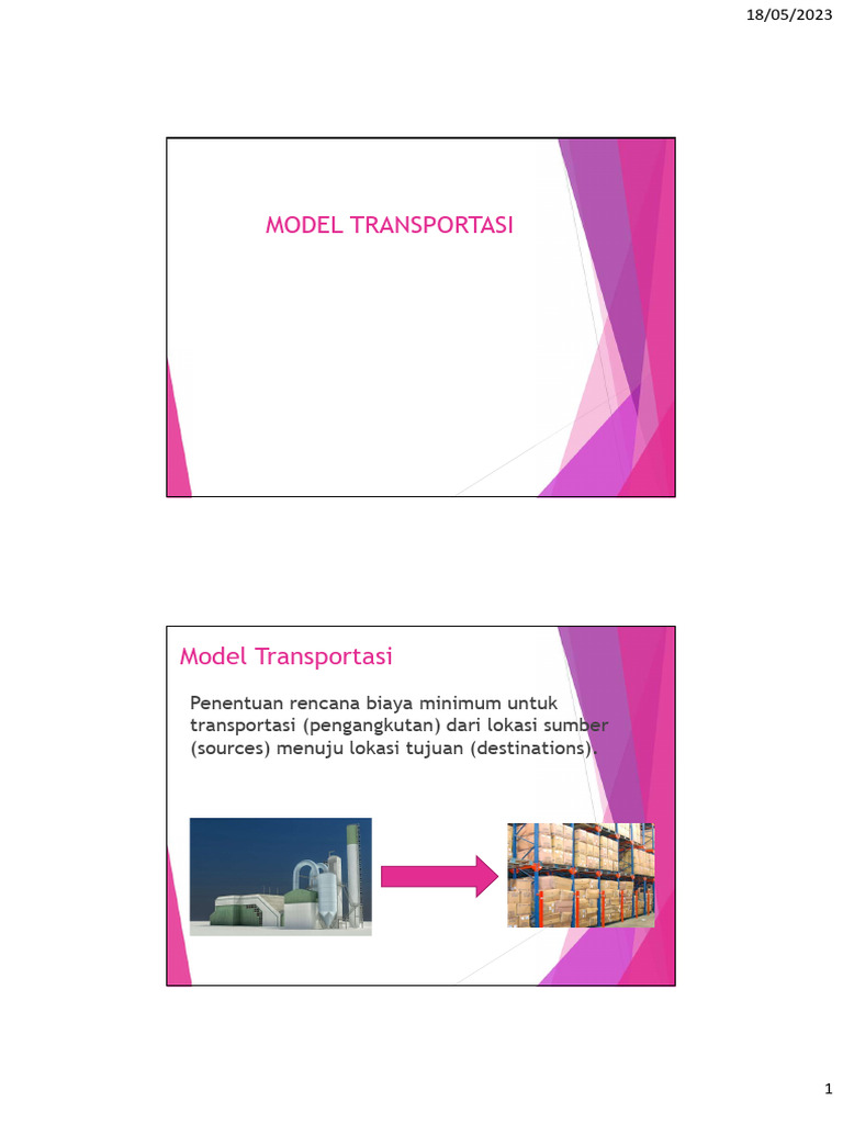 Model Transportasi | PDF