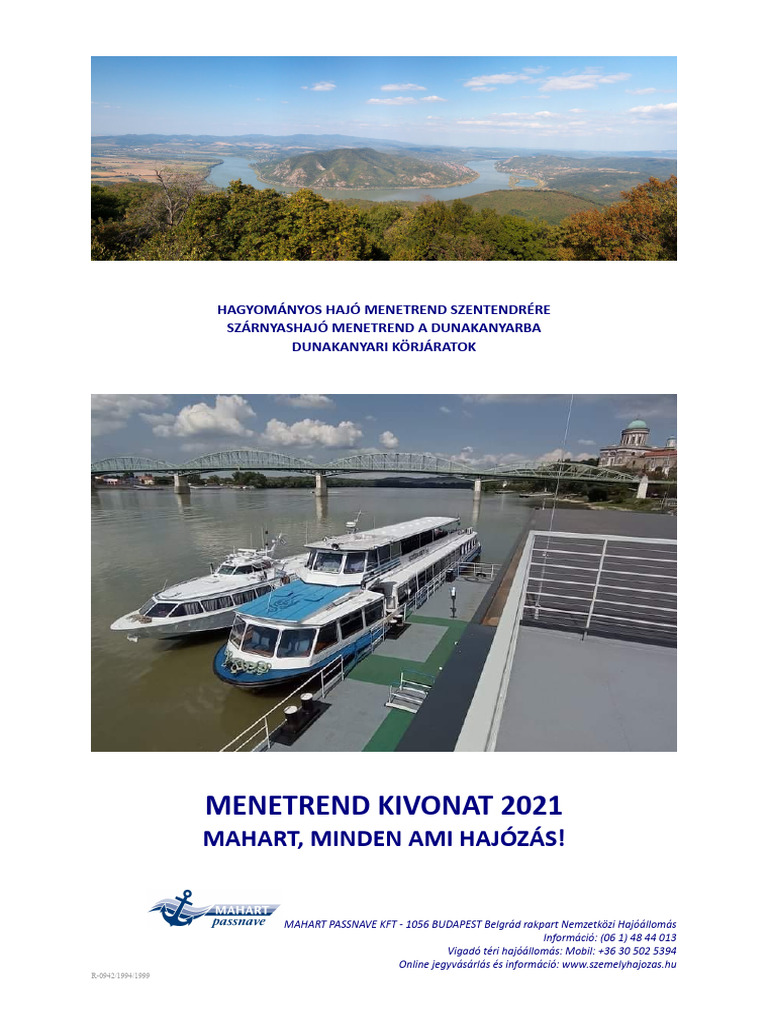 MAHART Menetrend 2024 | PDF