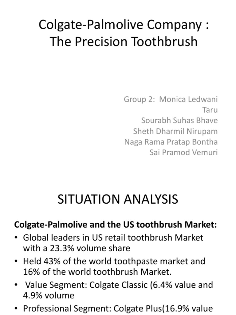 Colgate Precision Toothbrush Analysis | PDF | Toothbrush | Competition