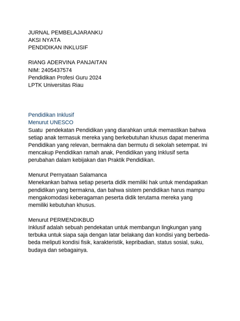 Jurnal 3 RIANG | PDF