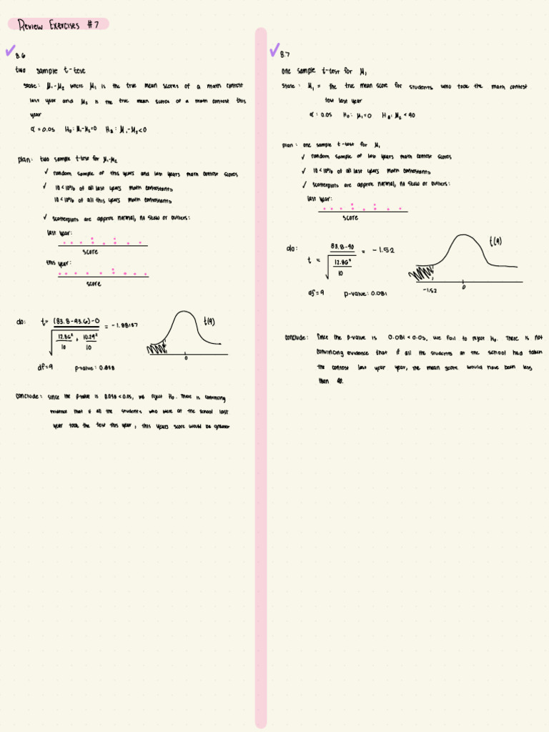 Mejia - Stats Review Exercises #7 | PDF