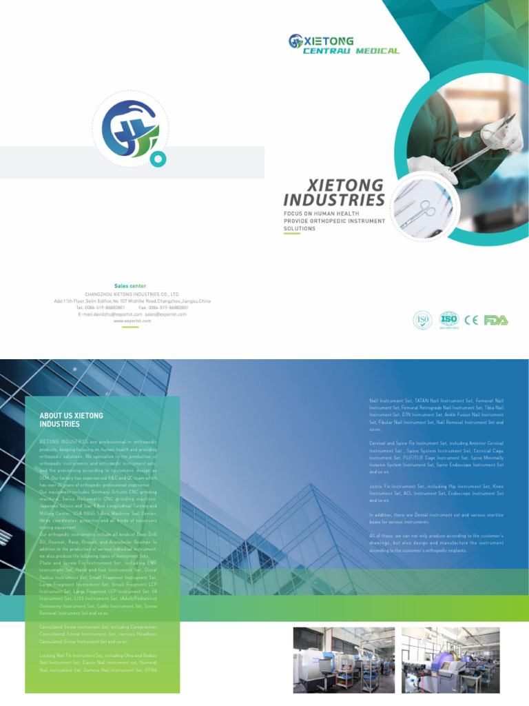 XT Instrument Set Catalog | PDF