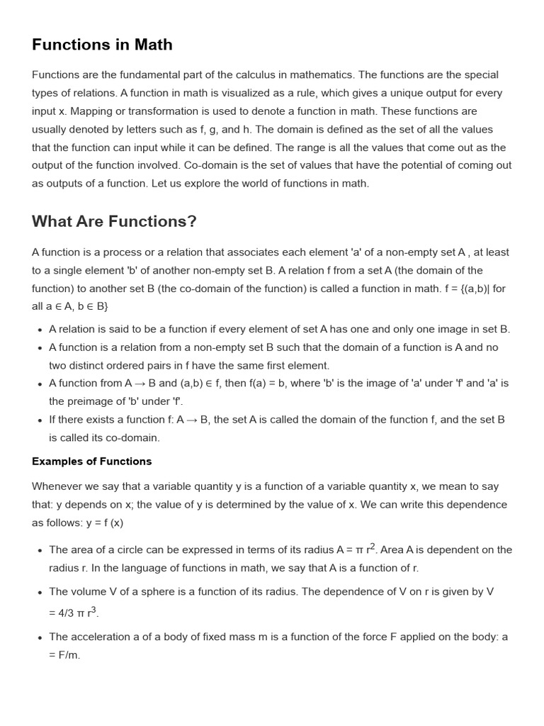 Functions in Math1-Merged | PDF