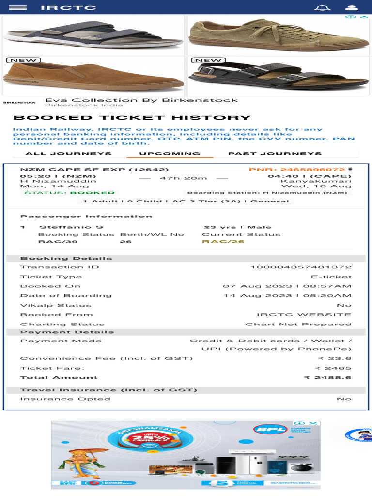 IRCTC Next Generation Eticketing System | PDF
