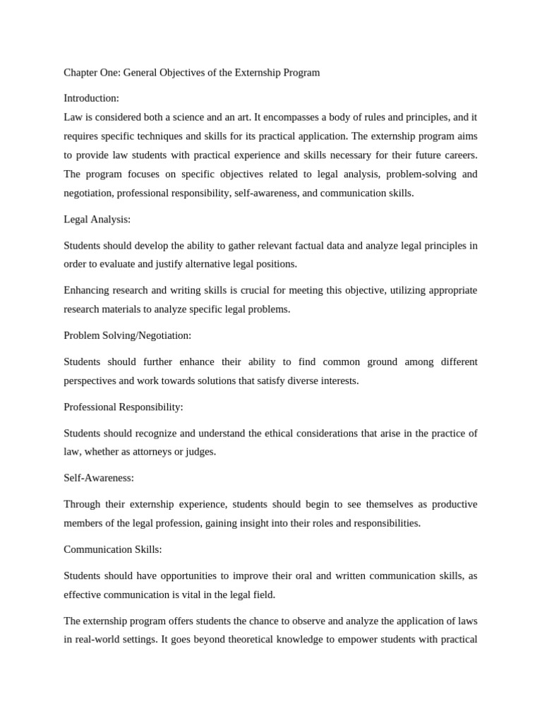 Externership Report | PDF