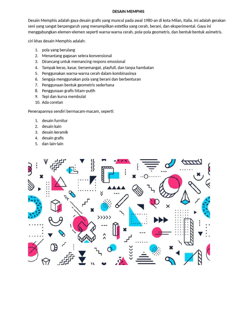 Materi Desain Modern Desain Memphis | PDF