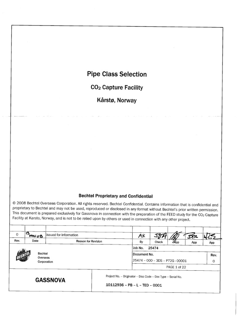 Pipe Class Selection 25474 000 3DS P72G 00001r000v1 - 0 | PDF