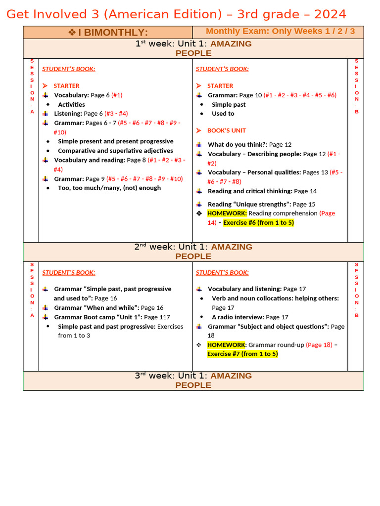 3rd Grade - Syllabus 2024 - Turno Mañana Ok | PDF