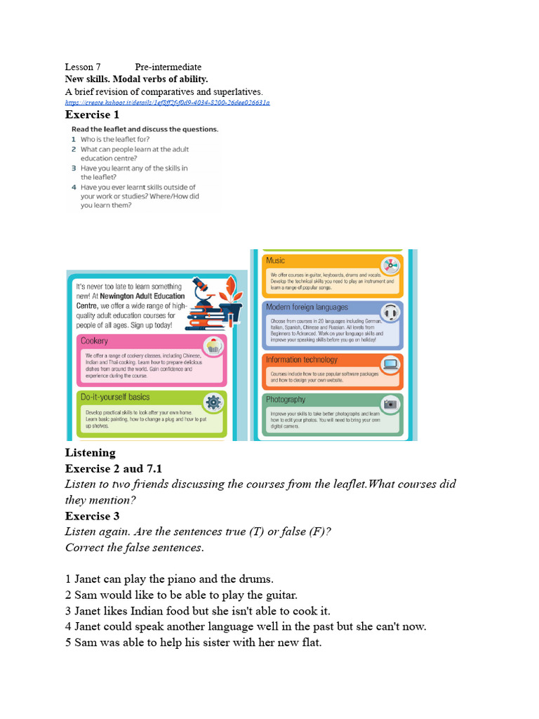 Modal Verbs of Ability and Comparatives | PDF