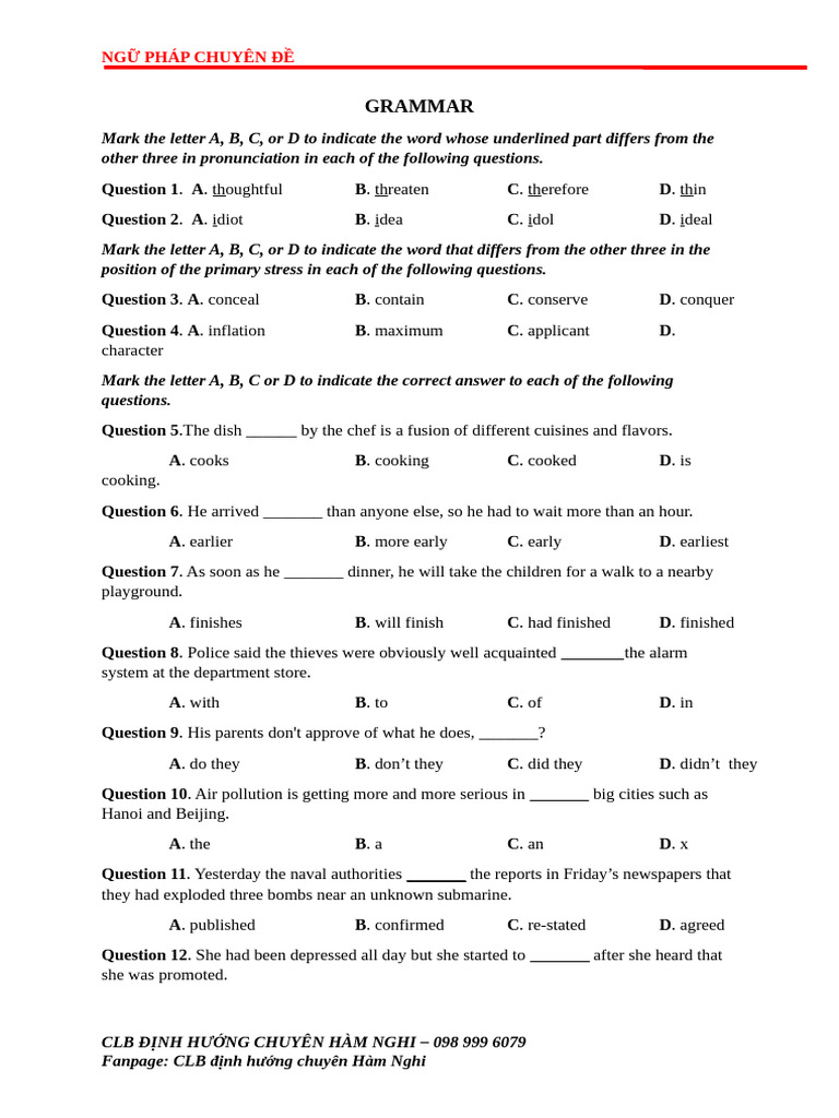 10.07. A3.2. Grammar | PDF