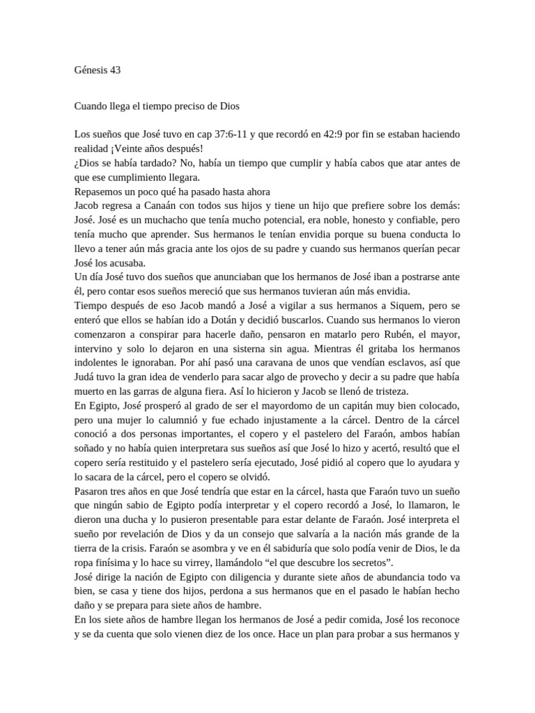 Génesis 43 | PDF