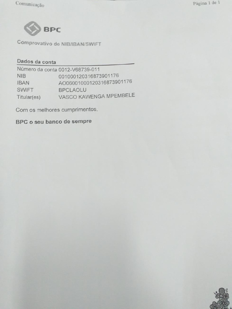 Comprovativo BPC | PDF