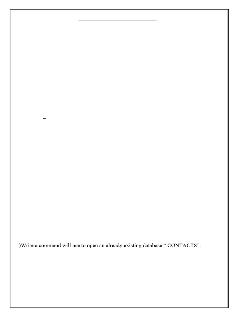 Questions MySQl | PDF