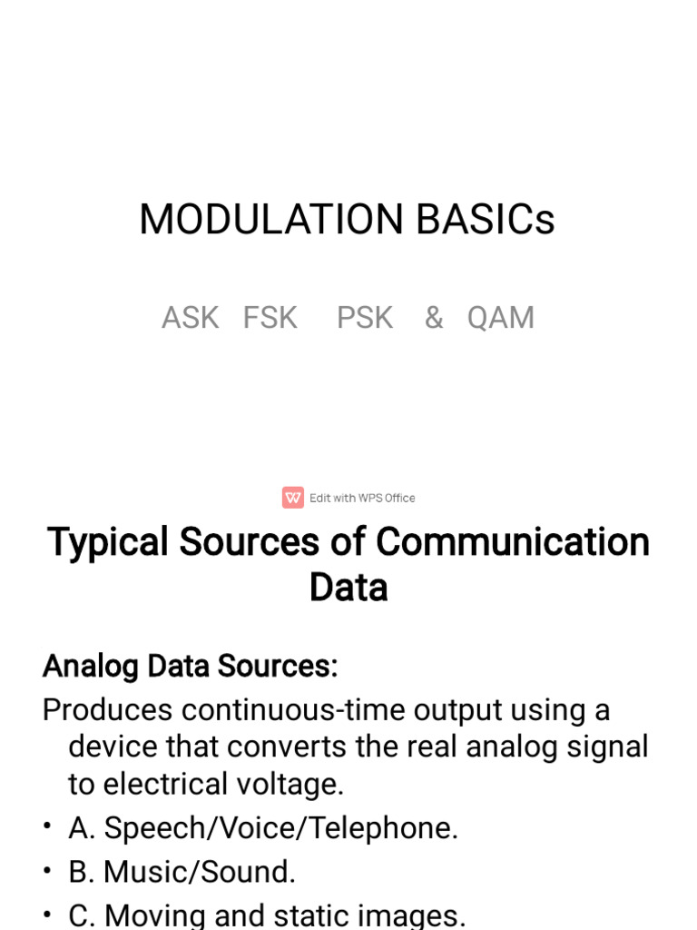 2ECE4201 Modulation Basics-1 | PDF