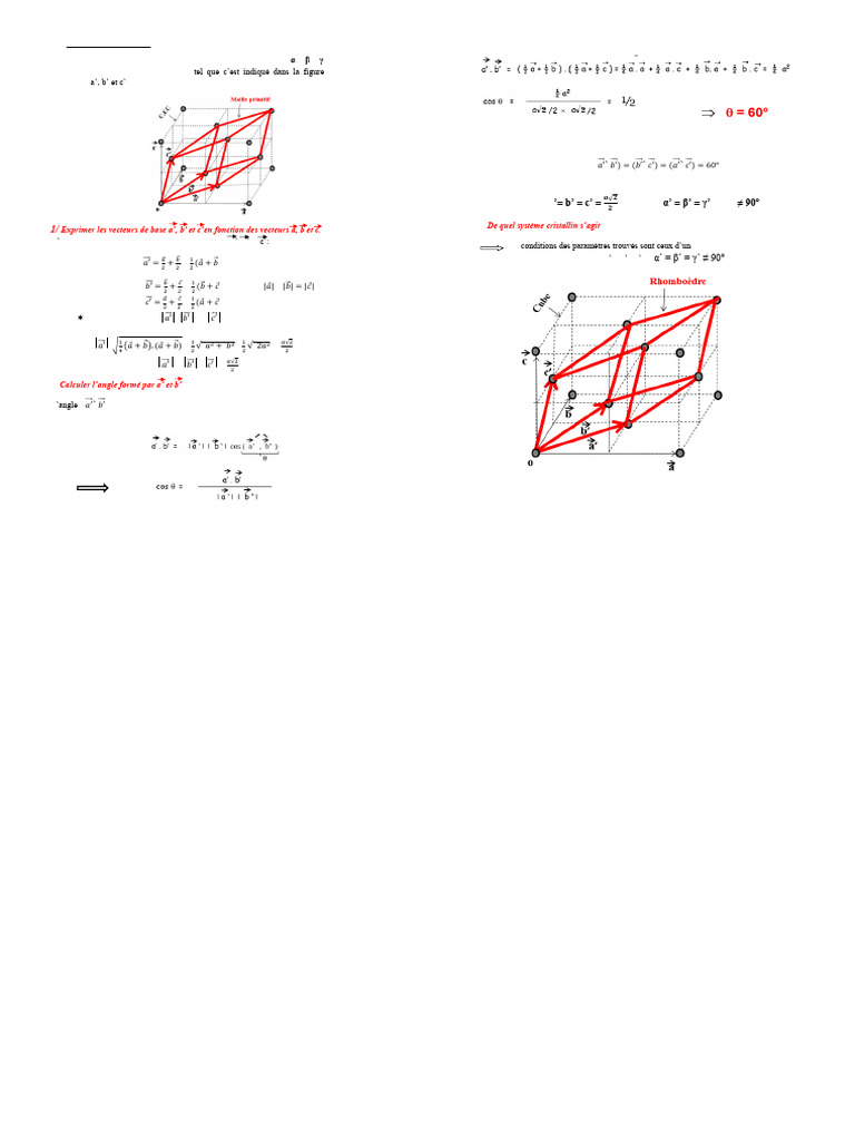 °td Fsac 2020 Cristallographie Géométrique Et Cristallochimie | PDF