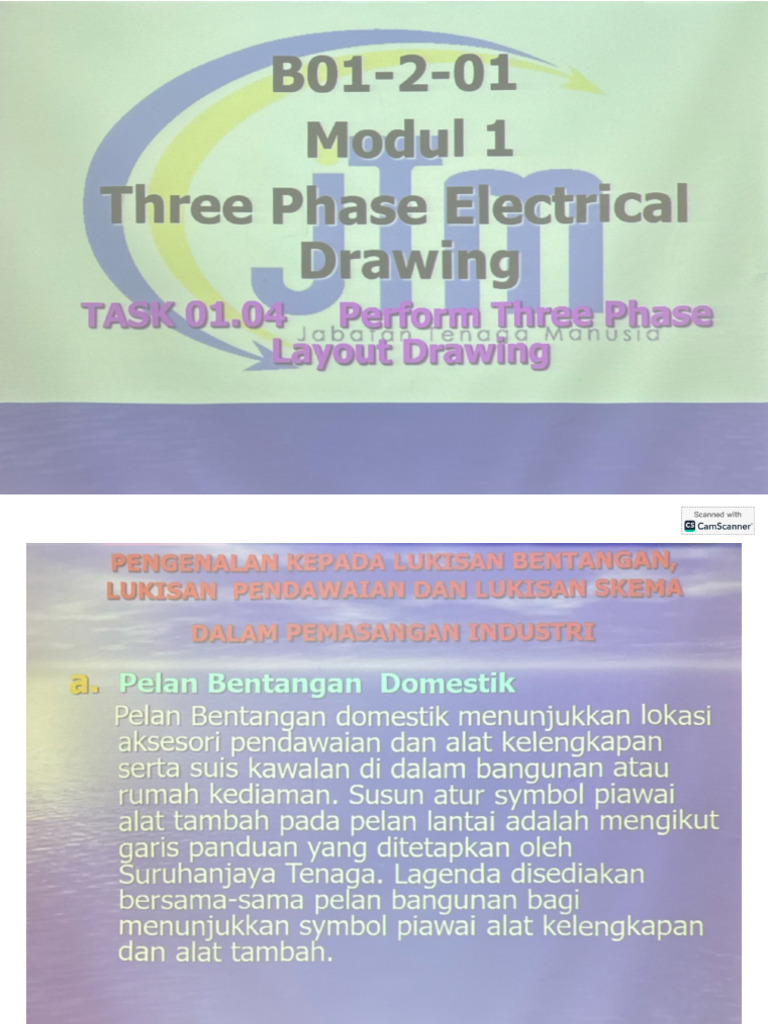 MODUL 1 - THREE PHASE ELECTRICAL DRAWING (1) | PDF