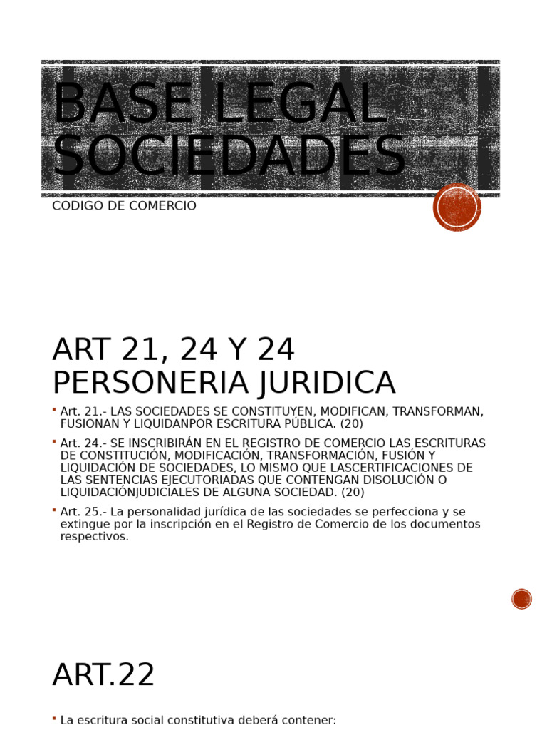 Base Legal Sociedades | PDF