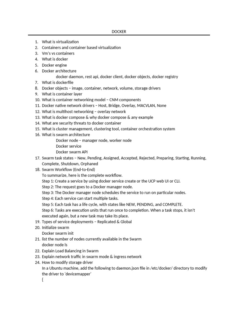 DOCKER Interview | PDF