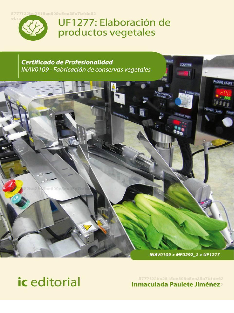 Elaboraci N de Productos Vegetales UF1277 | PDF
