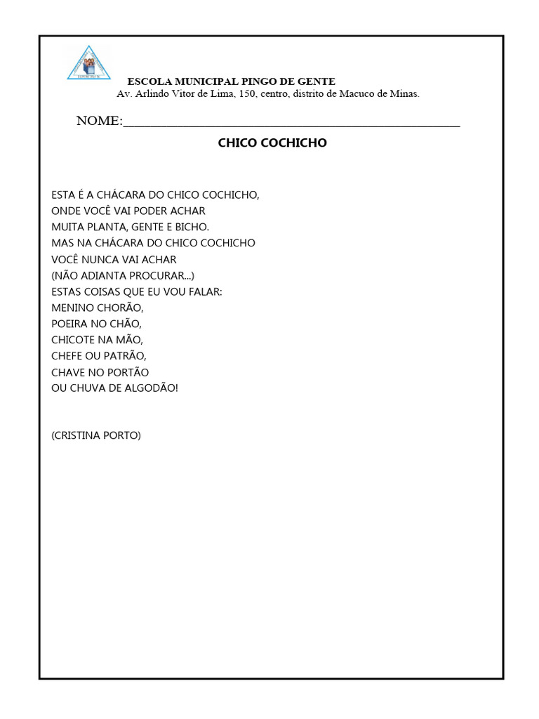 Chico Cochicho | PDF
