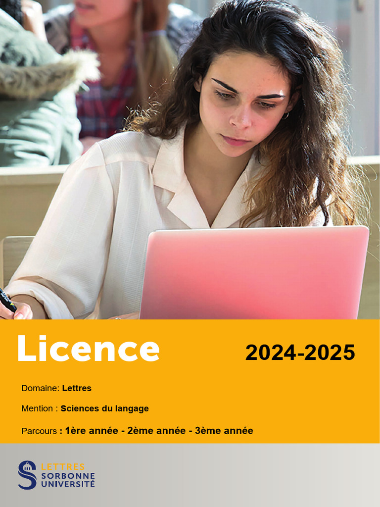 Brochure Licence Sciences Du Langage 2024-2025 | PDF