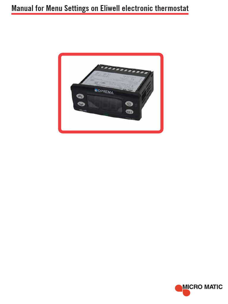 Instruction Eliwell Small Update | PDF