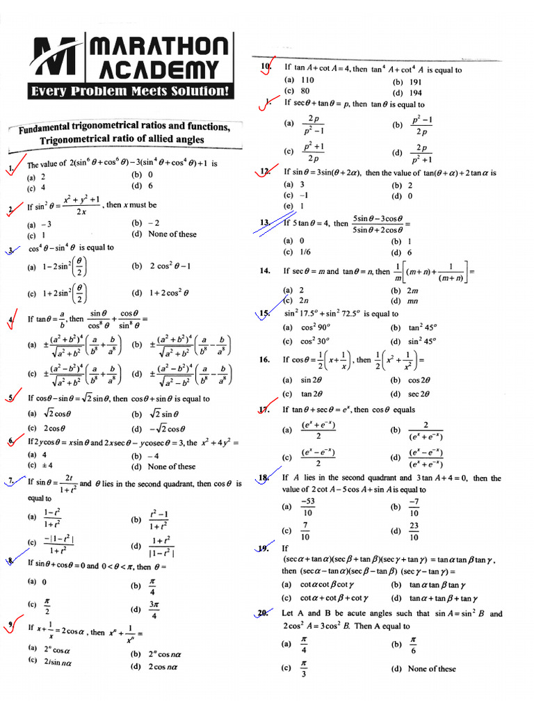 Trigo Sheet-1 | PDF