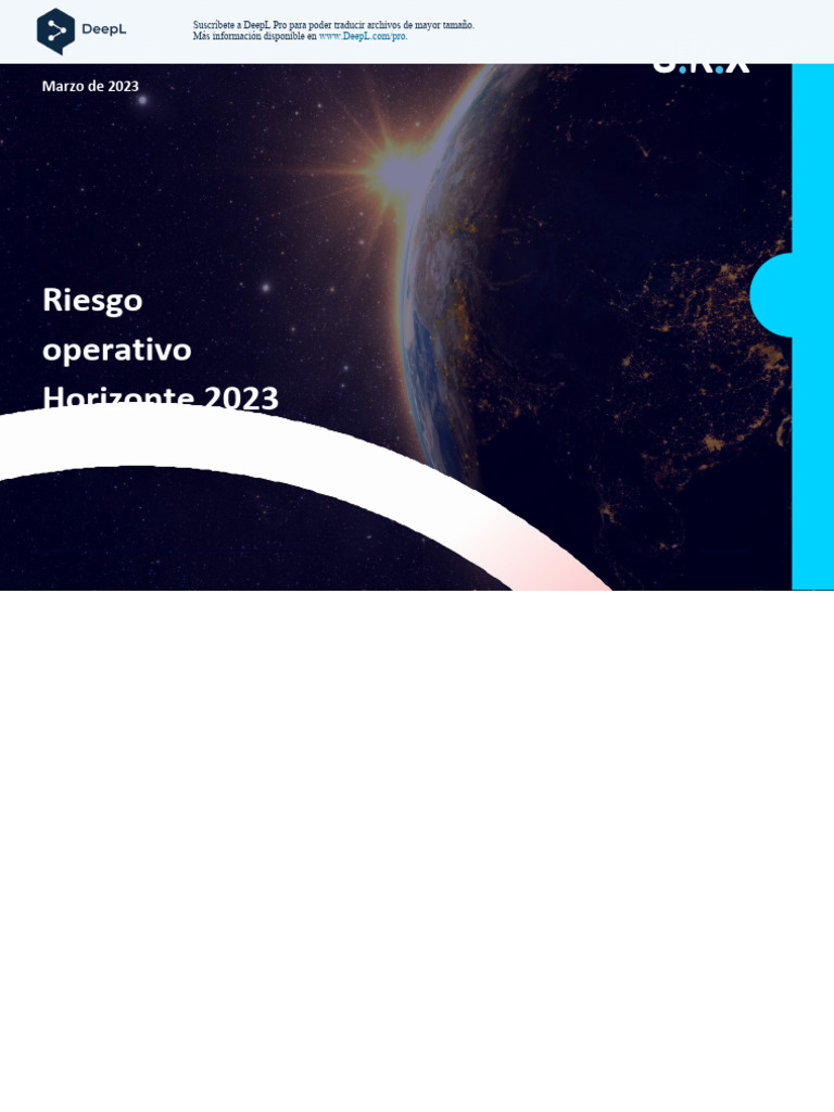 Operational Risk Horizon 2023- Español | PDF