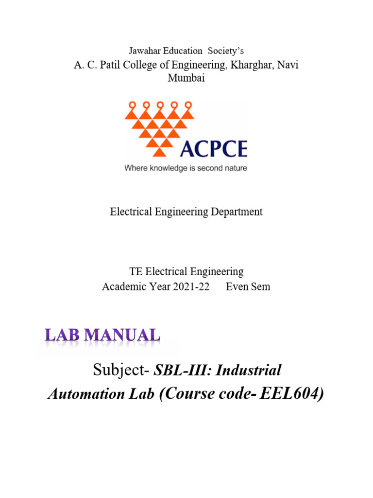 Sbl-III Lab Manual 2021-22 | PDF