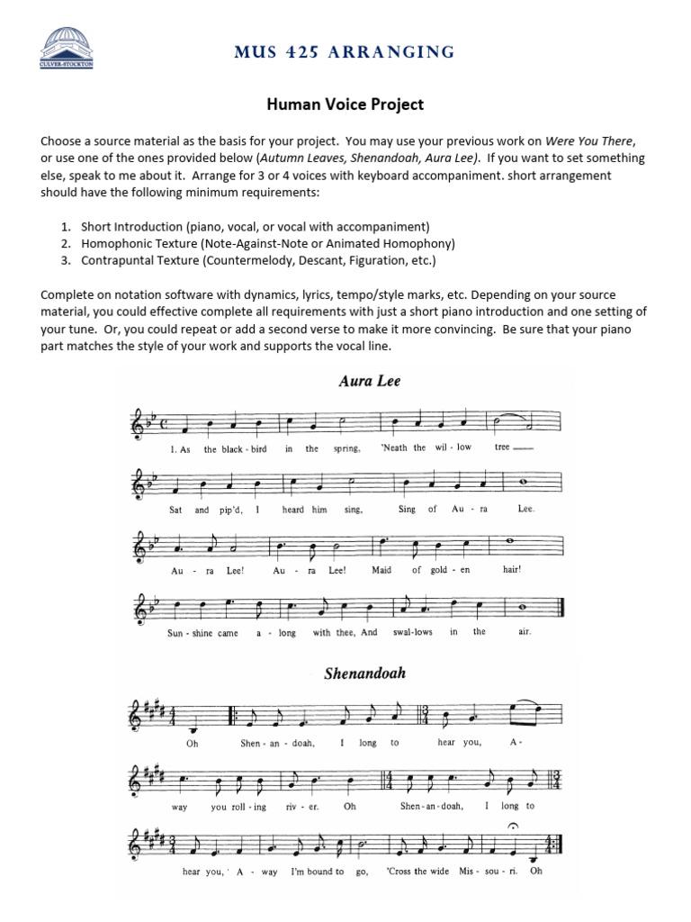 Unit 1 Project - Human Voice | PDF | Language Arts & Discipline