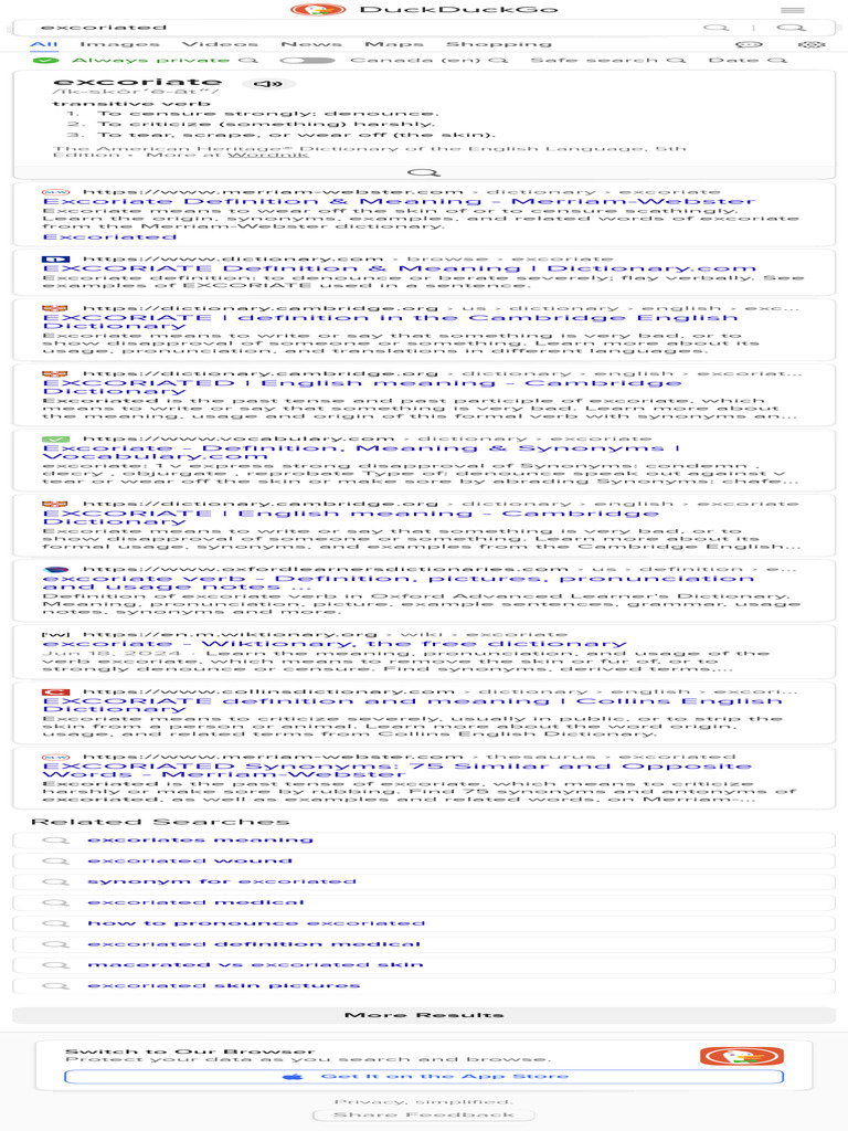 Excoriated at DuckDuckGo | PDF