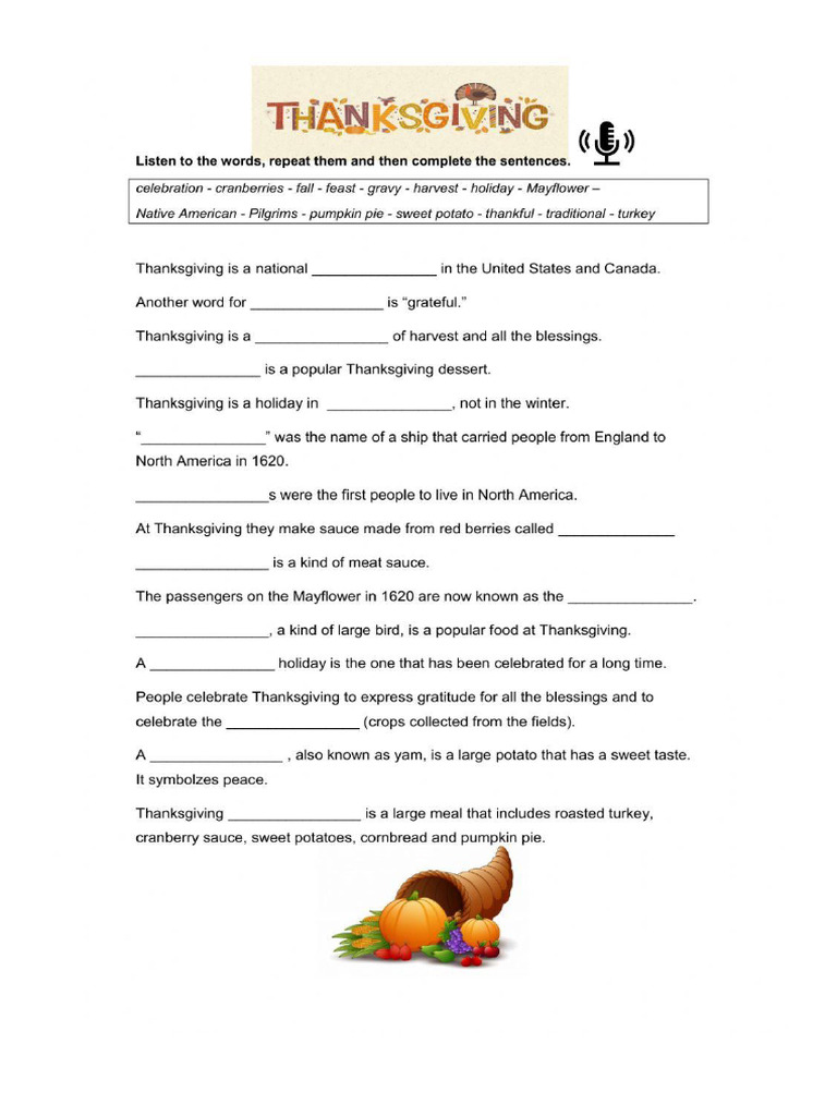 Question and Answers About Thanksgiving Day | PDF