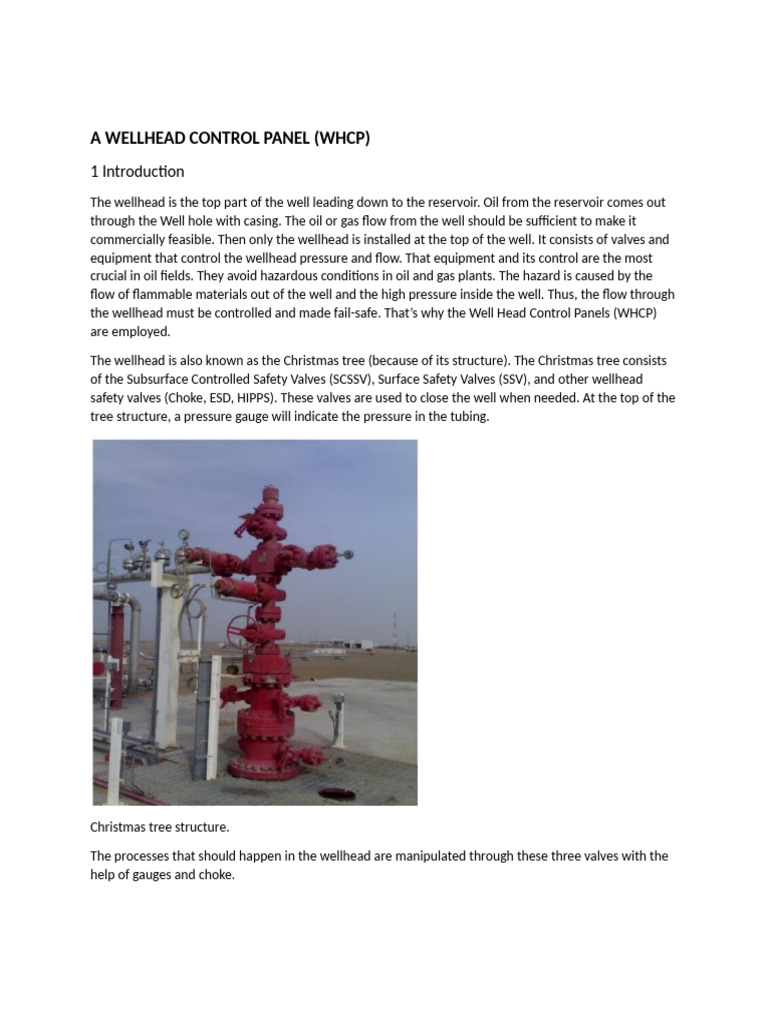 A Wellhead Control Panel | PDF | Valve | Technology & Engineering
