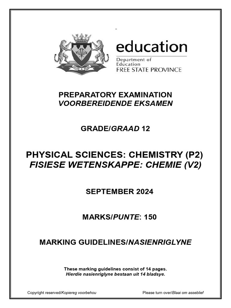 Physical Sciences P2 Prep Sept 2024 MG Eng | PDF