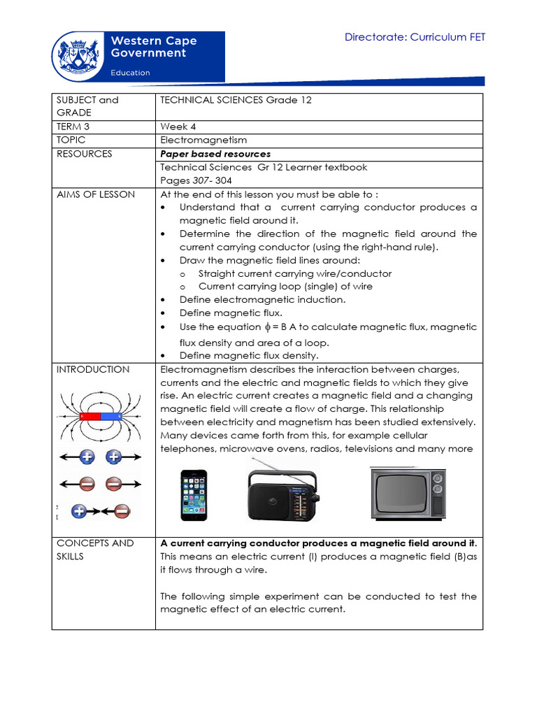 Technical Sciences Grade 12 Term 3 Week 4 - 2020 | PDF