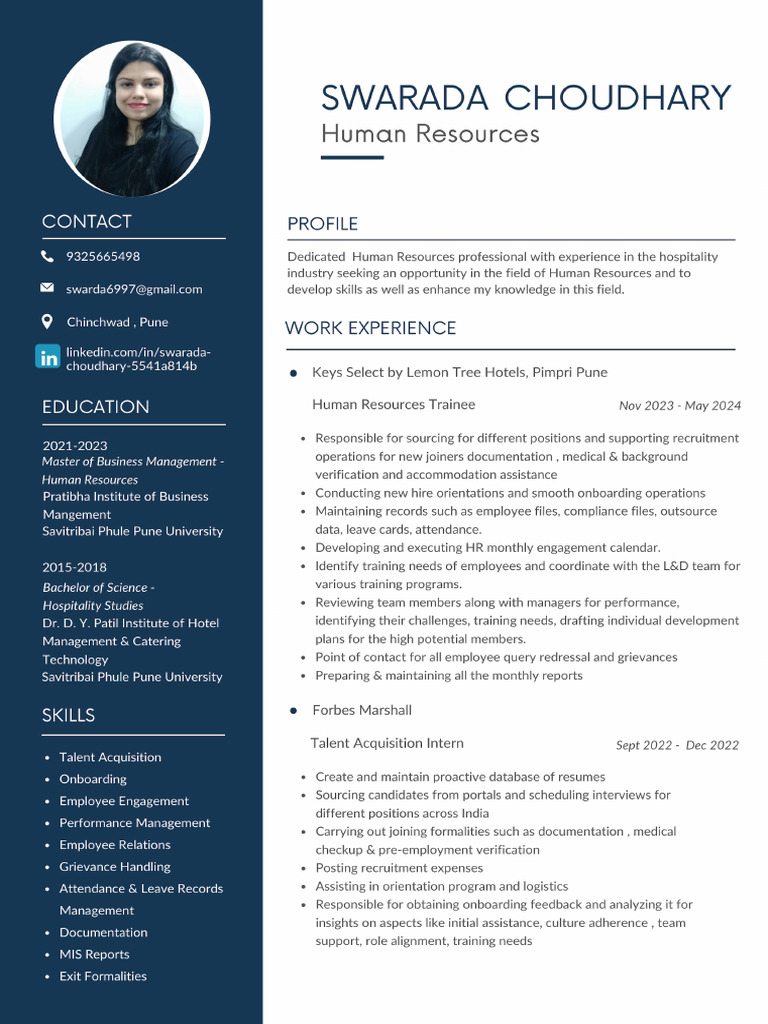 Swarada Choudhary Human Resources | PDF