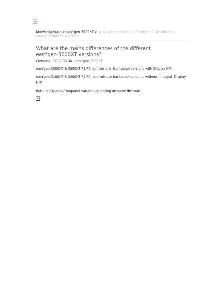 What Are The Mains Differences of The Different Easygen 3000XT Versions ...