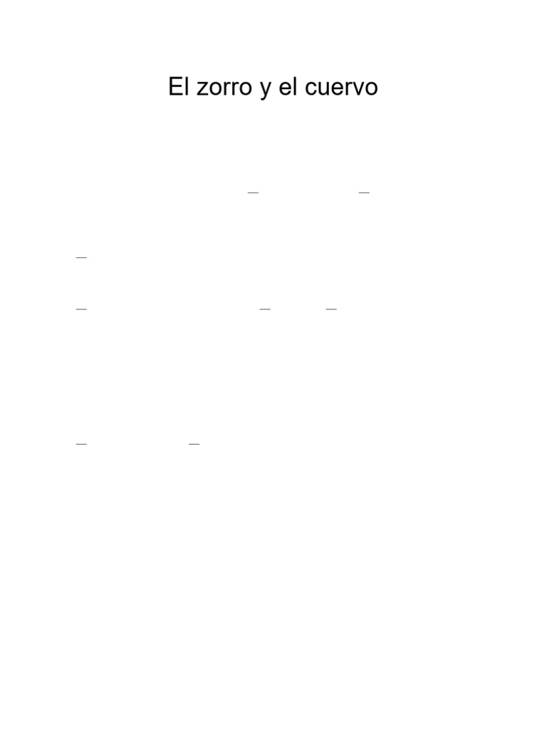 El Zorro y El Cuervo | PDF