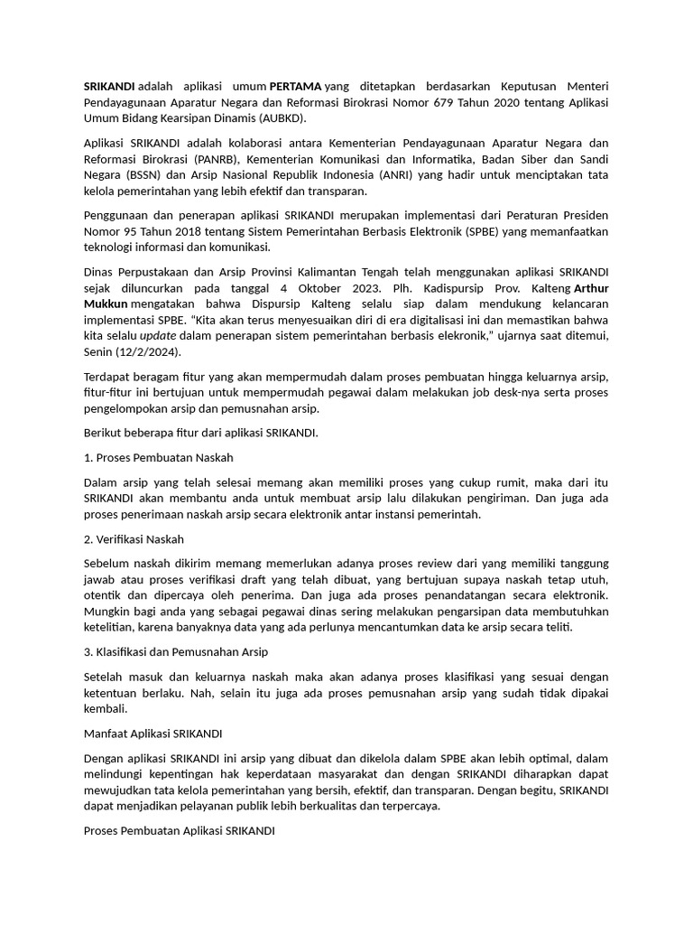 Tutorial Srikandi | PDF