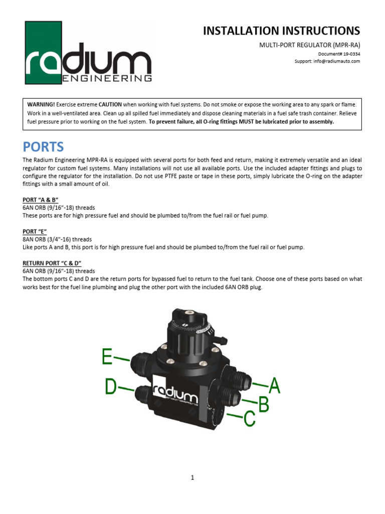 Ports: Installation Instructions | PDF