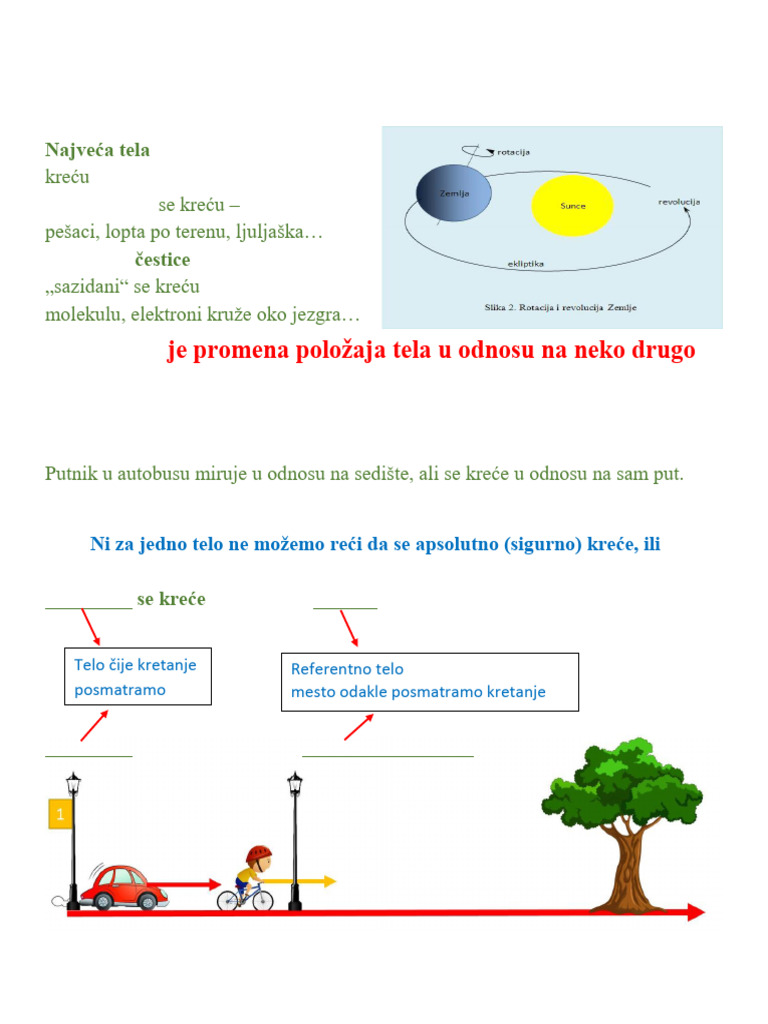 1 Kretanje I Relativnost Kretanja | PDF