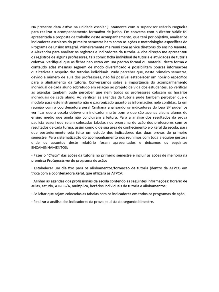 Relatorio Leonor junho3 | PDF