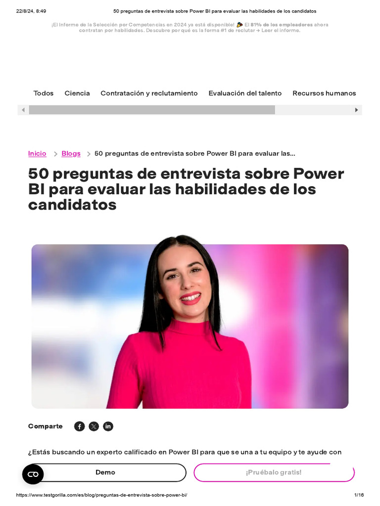 50 Preguntas de Entrevista Sobre Power BI para Evaluar Las Habilidades ...