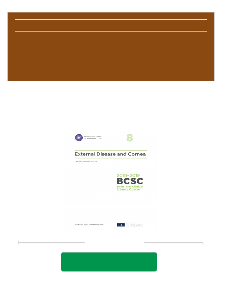 2018 2019 BCSC (Basic and Clinical Science Course) Section 08 External ...