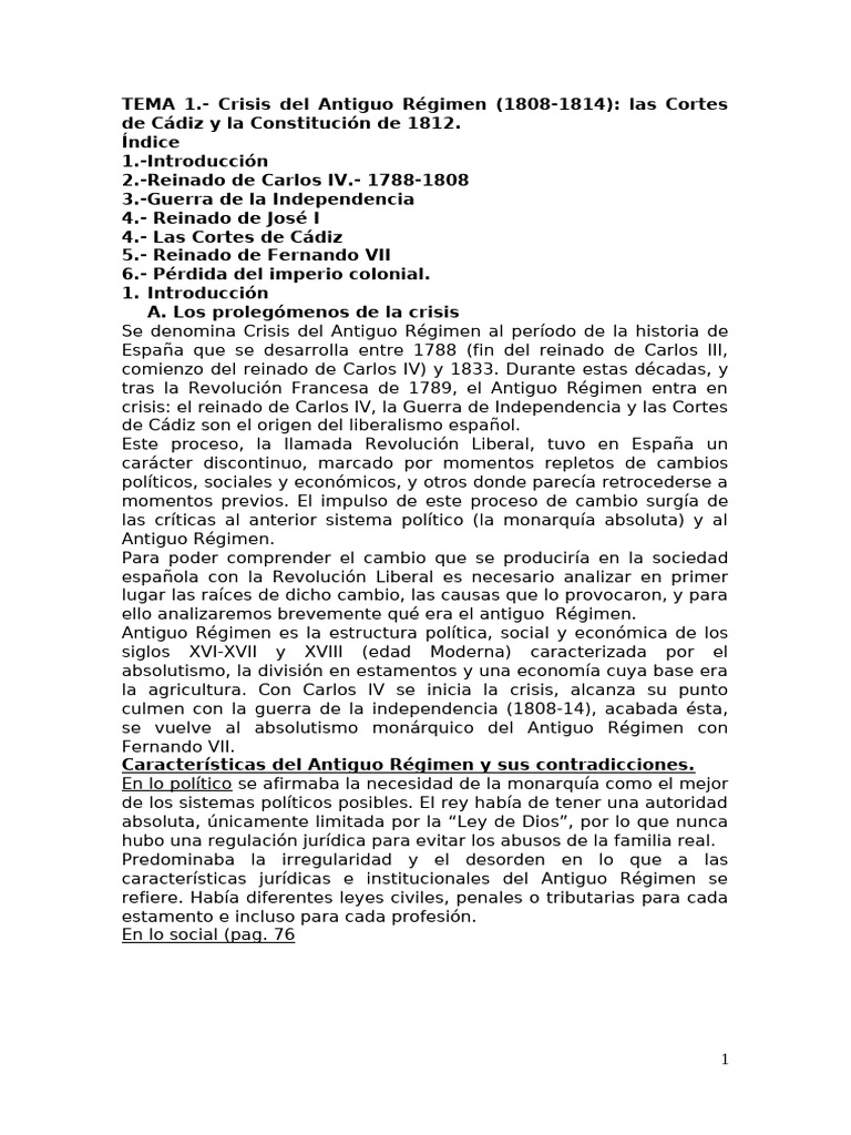 TEMA 1 Bachiller | PDF