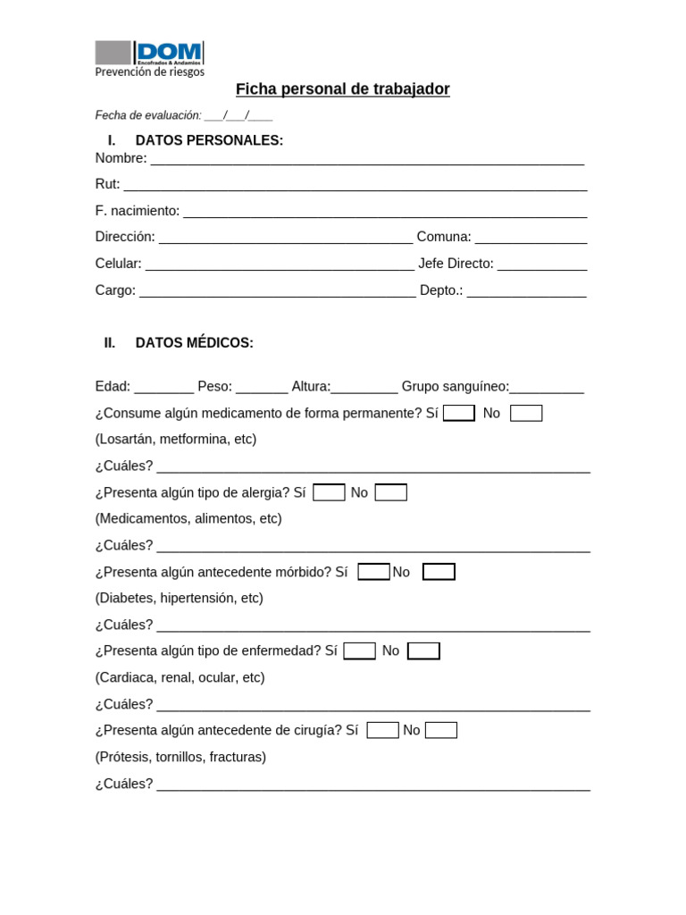 Ficha Personal de trabajador.1NUEVO | PDF