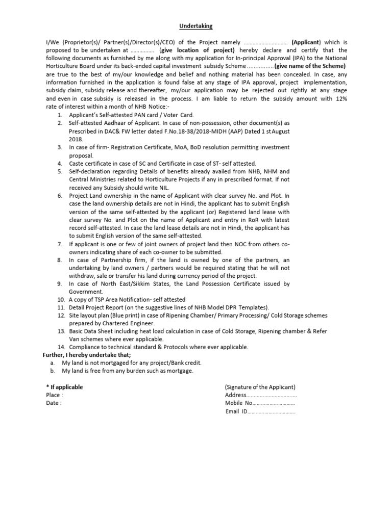 Final_Undertaking | PDF