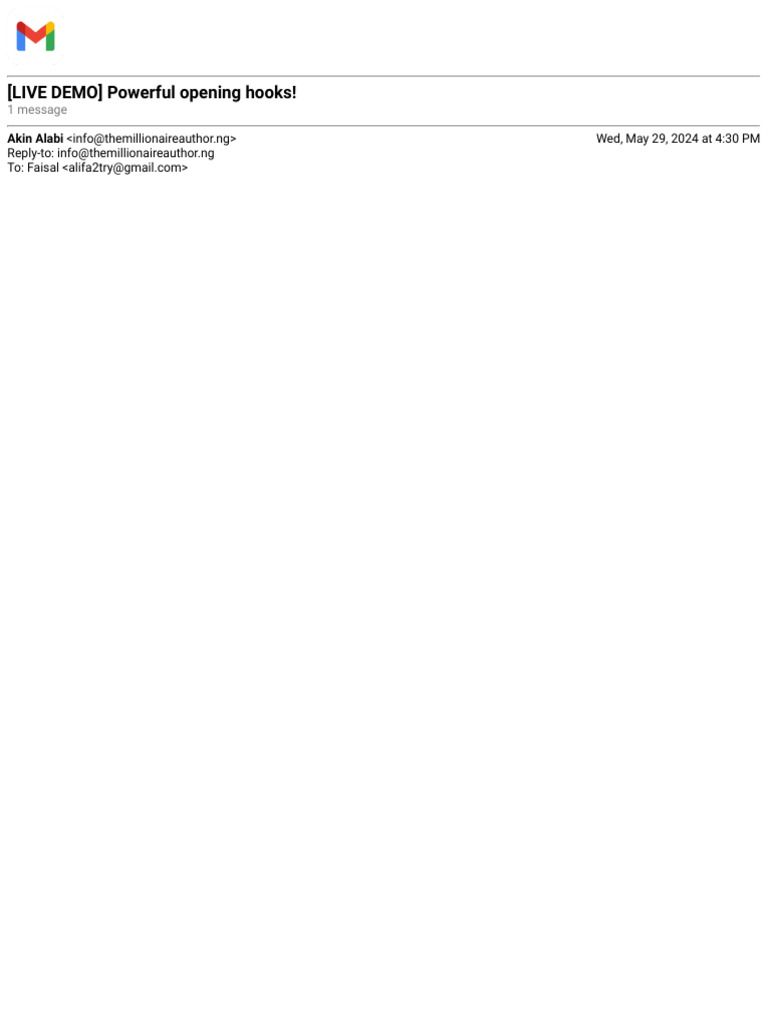 Gmail - (LIVE DEMO) Powerful Opening Hooks! ? | PDF