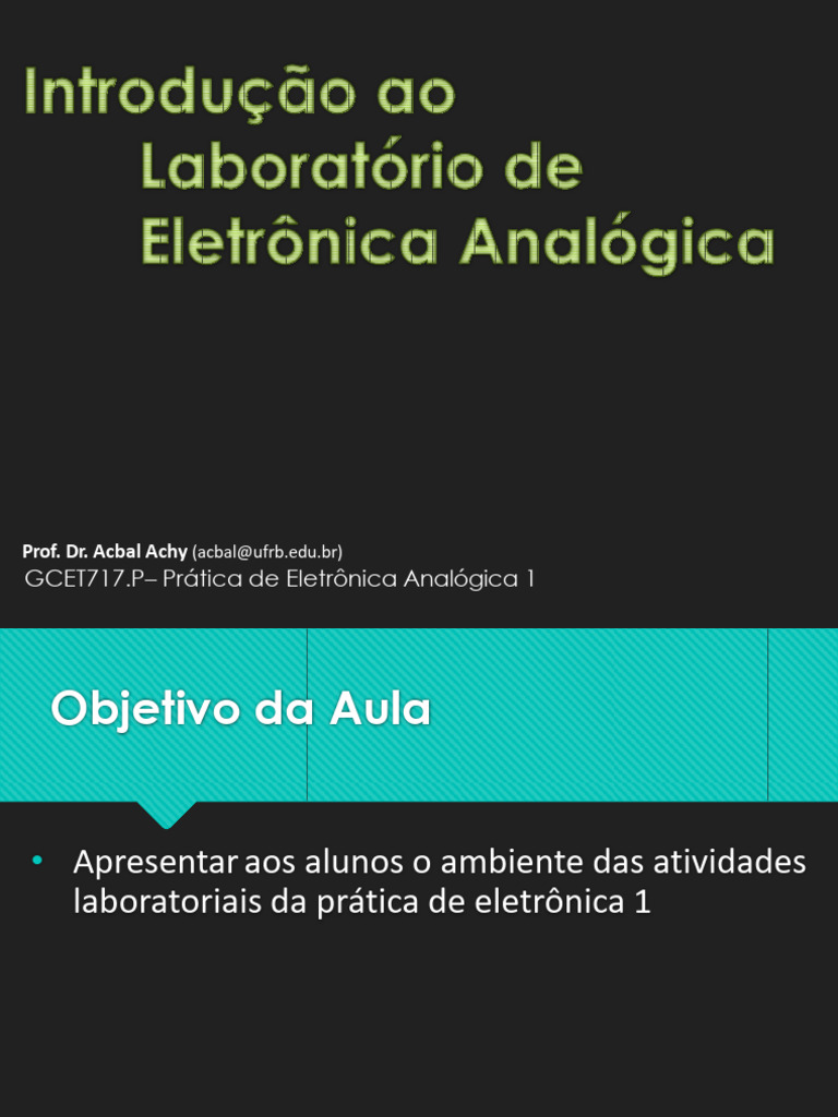 Aula01 Apresentacao Ufrb | PDF