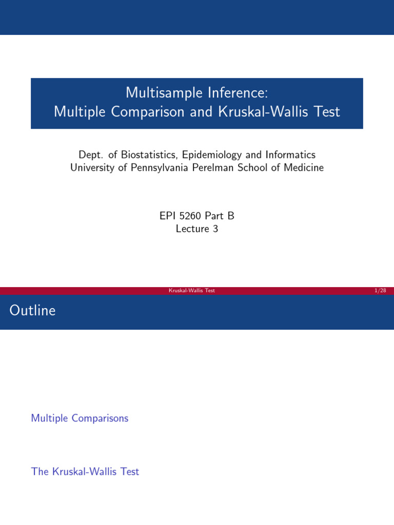 Multisample Inference2 - 2024 | PDF
